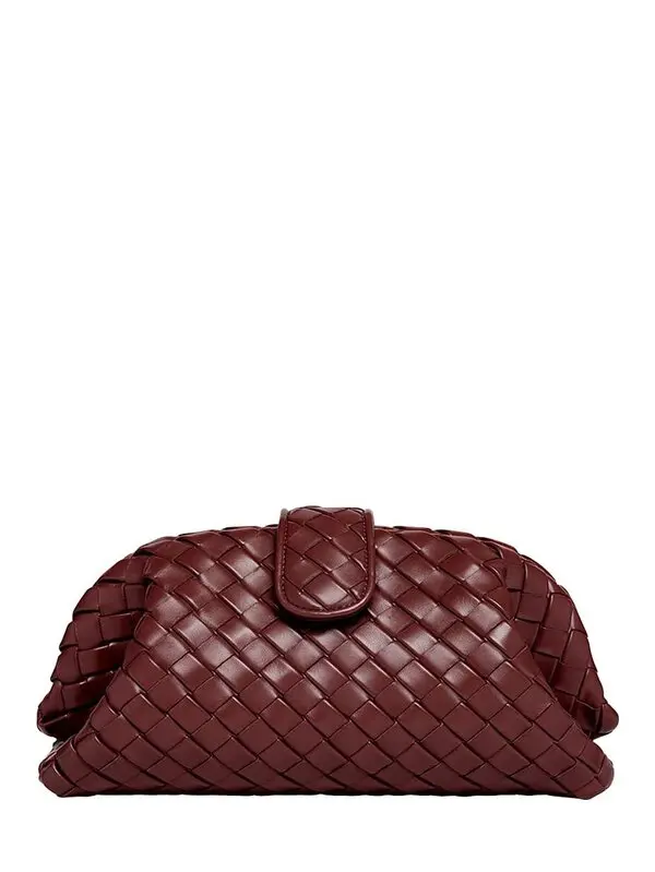 Bottega Veneta Lauren 1980 Teen Clutch Bag - Madder Brown