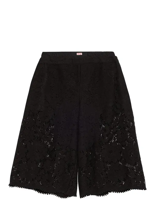 Sea Arianna Floral Lace Culottes - Black