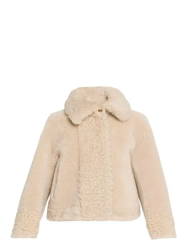 Moncler Gobain Shearling Jacket - Light Beige