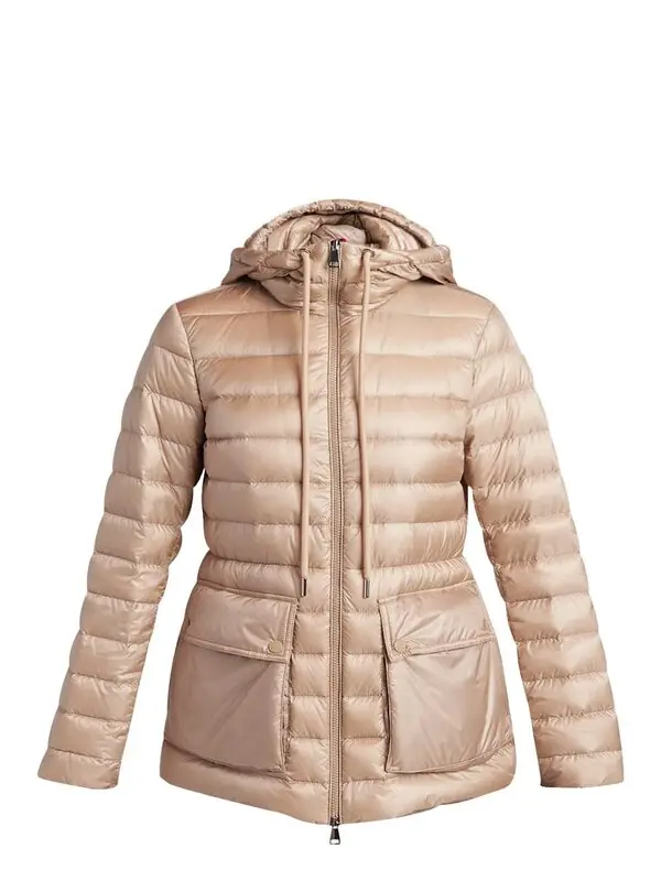 Moncler Jasmin Hooded Short Down Parka - Neutral