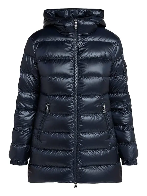 Moncler Glements Hooded Mid-length Down Jacket - Black