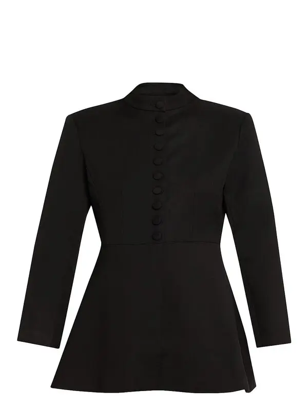 AEXAE Structured Wool Jacket Dress - Wool Black