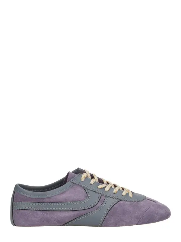 Dries Van Noten Low Top Suede Sneakers - Lilac