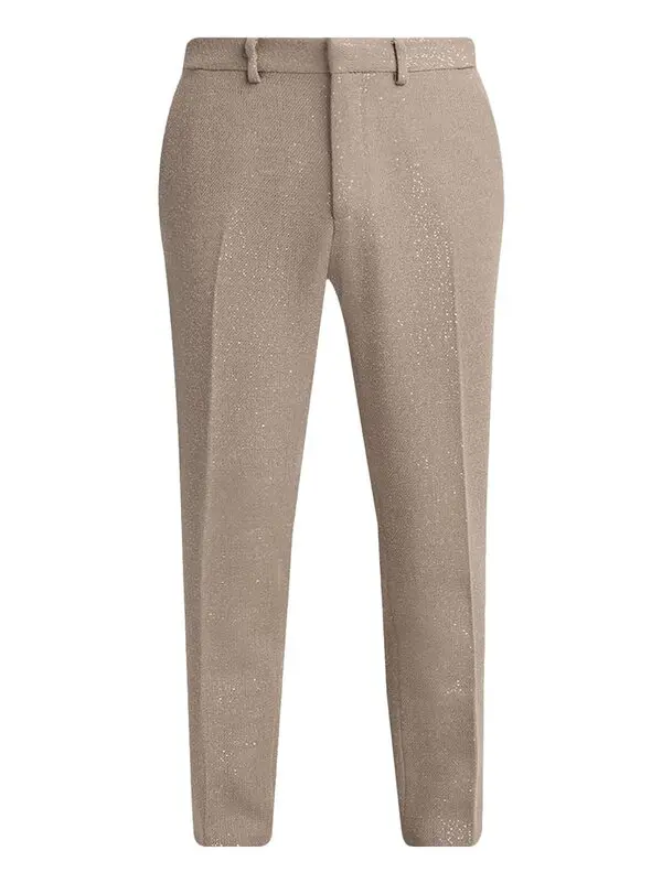 TOM FORD Sequin Boucle Flat-front Trousers - Beige
