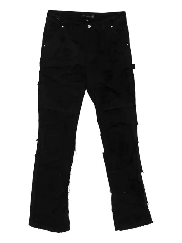 WHO DECIDES WAR BY EV BRAVADO Unearthed Distressed Jeans - Black