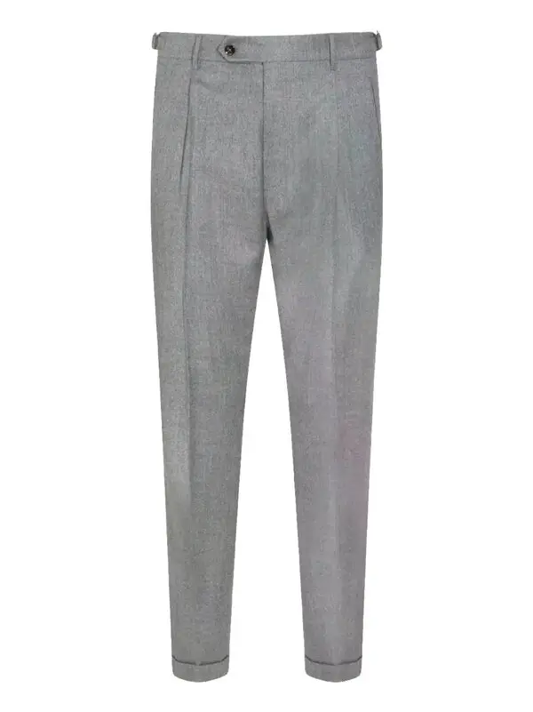 BERWICH Button-fastening Pleated Trousers - Grey