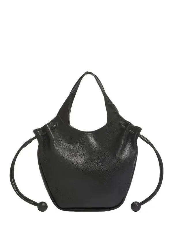 Marni Grained Leather Tote Bag - Black