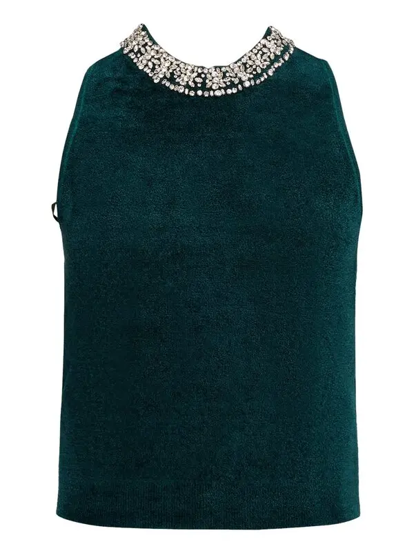 Simkhai Rema Crystal-embellished Top - Emerald