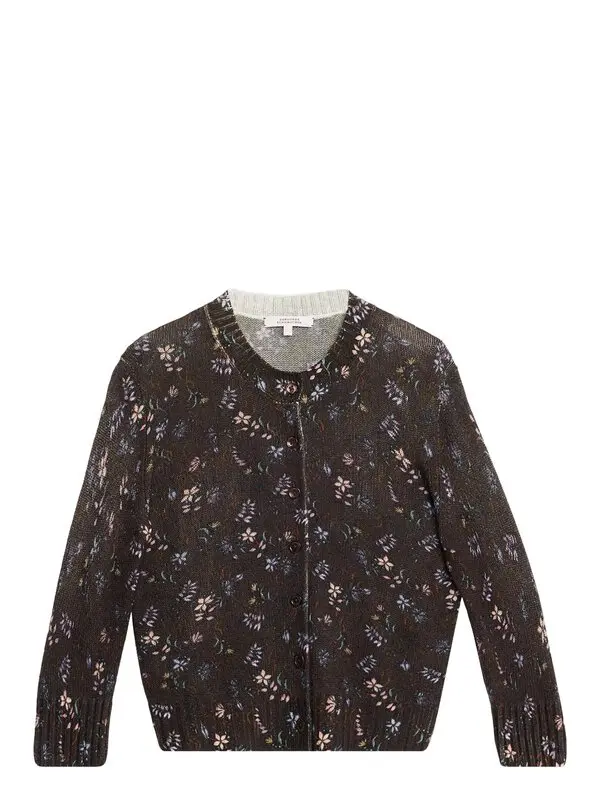 Dorothee Schumacher Printed Wool-cashmere Cardigan - Winter Dar