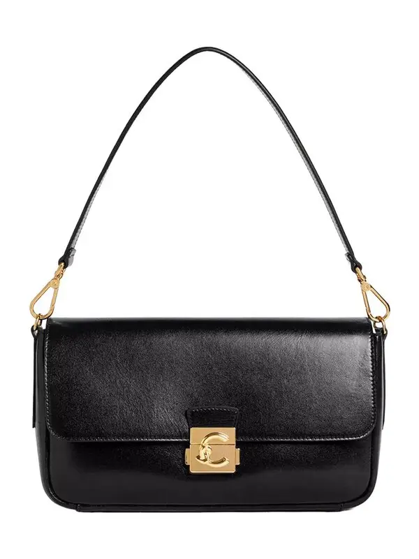 COCCINELLE C-me Lock Shoulder Bag - Black