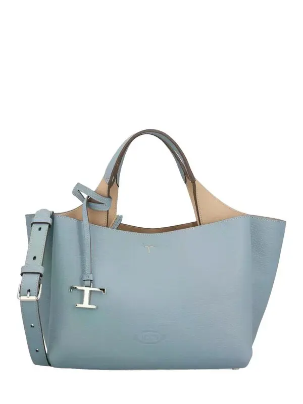 TOD'S Leather Backpack With 't' Charm - Blue