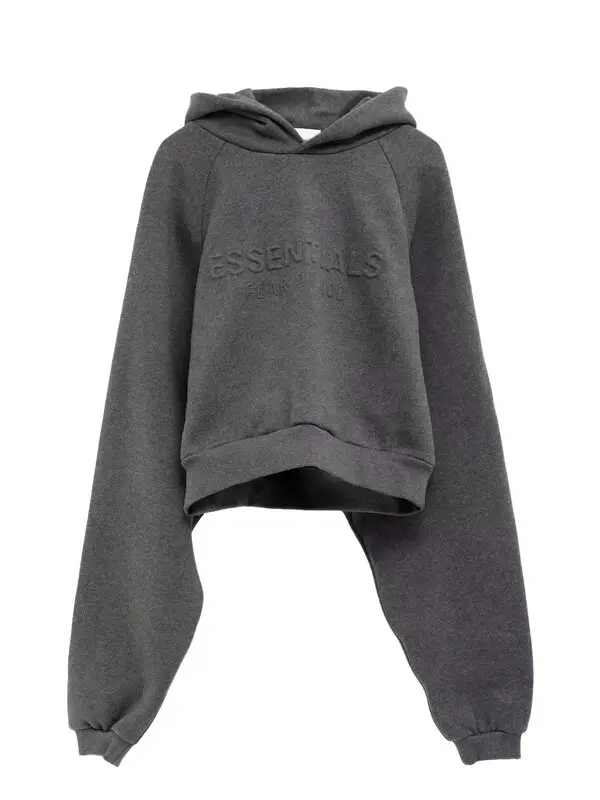 Fear Of God 90s Embossed-logo Hoodie - Grey