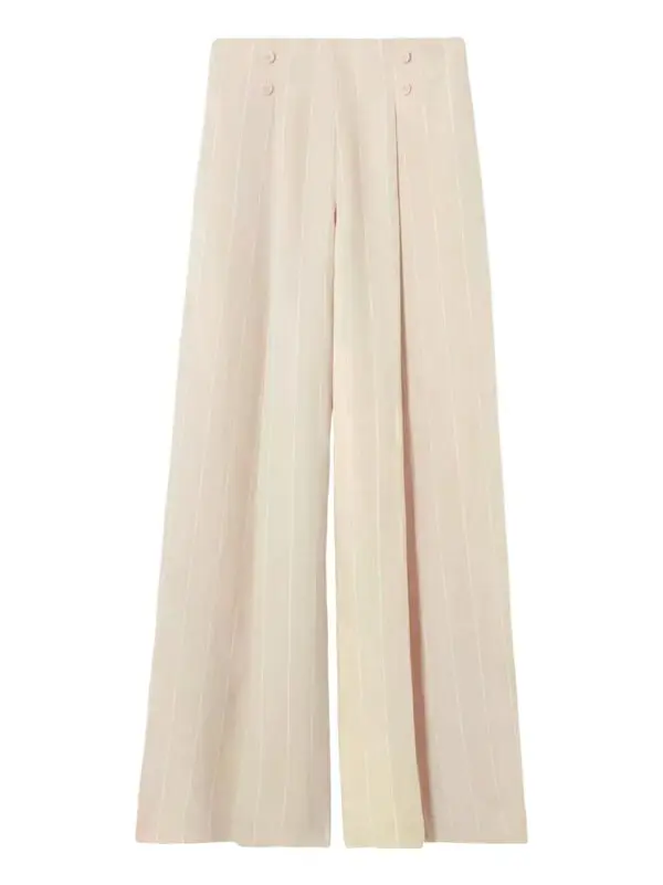 Claudie Pierlot Button-detail Striped Trousers - Neutrals