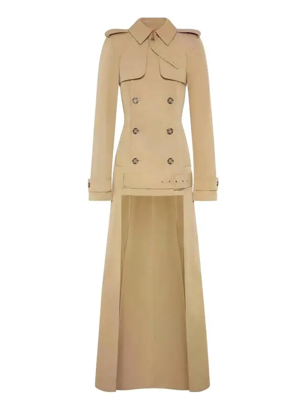 JEAN PAUL GAULTIER Buttoned Belted Trench Coat - Neutrals