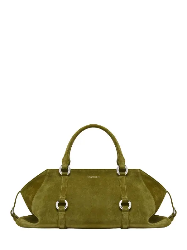Alexander McQueen Suede Farringdon Top-handle Bag - Green
