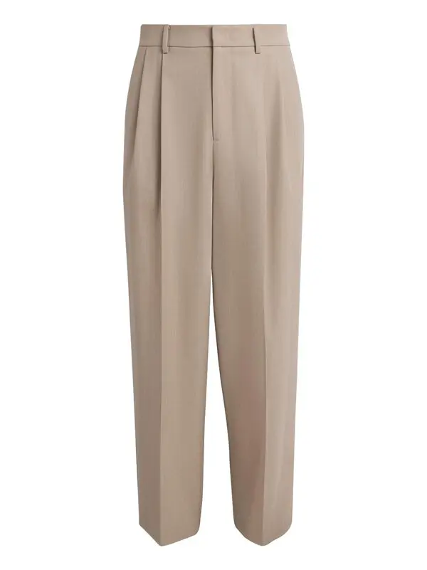 LE17SEPTEMBRE Wool-blend Pleated Trousers - Beige
