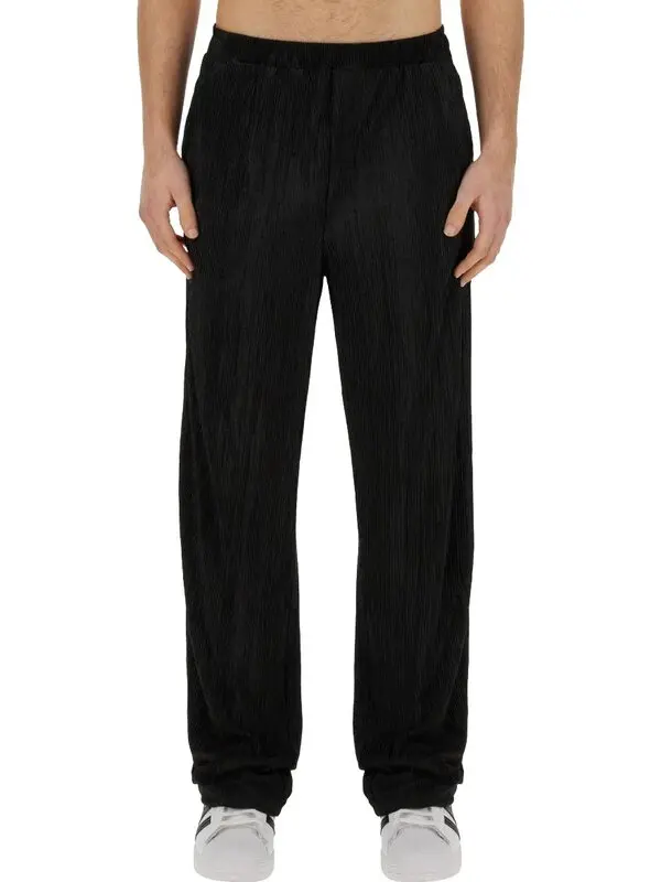 FAMILY FIRST Pleated Relaxed Fit Trousers - Black