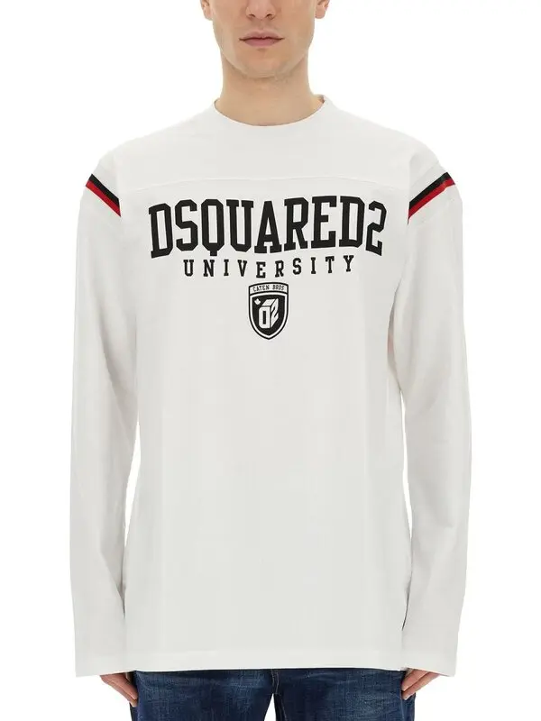 Dsquared2 Regular Fit Sweatshirt With Logo - White