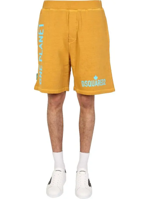 Dsquared2 One Life One Planet Bermuda Shorts - Yellow