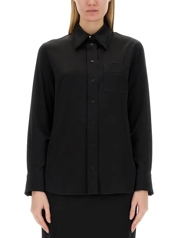 LANVIN Crepe De Chine Shirt - Black