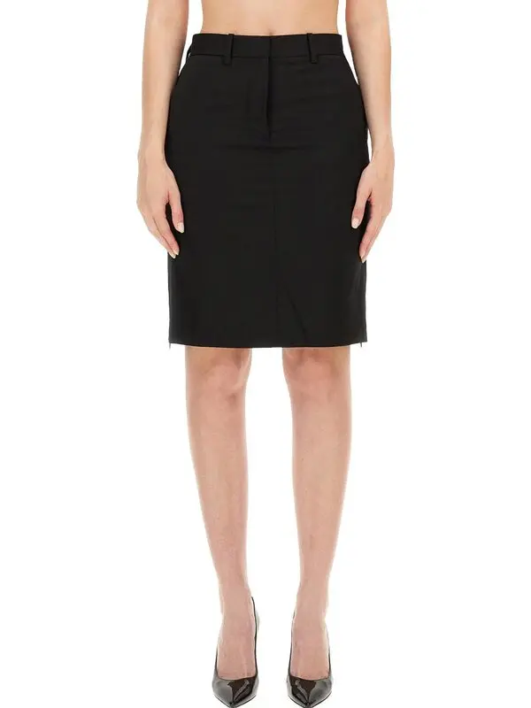 Helmut Lang Virgin Wool Skirt - Black