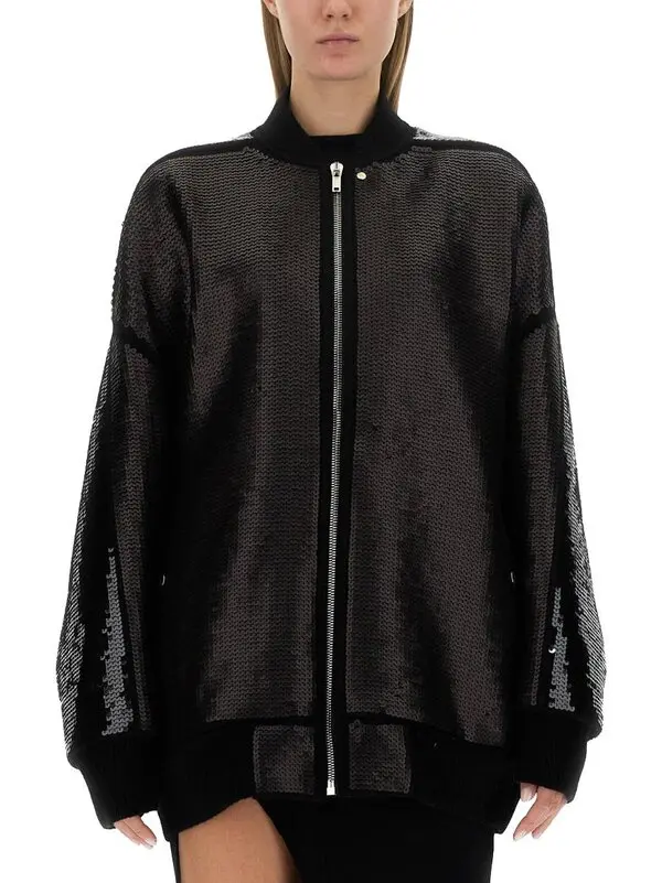Rick Owens Relaxed-fit Wool Bomber Jacket - Black