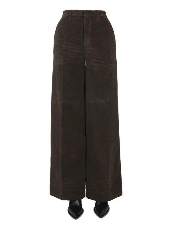 Dsquared2 Wide Leg Pants - Dark Brown