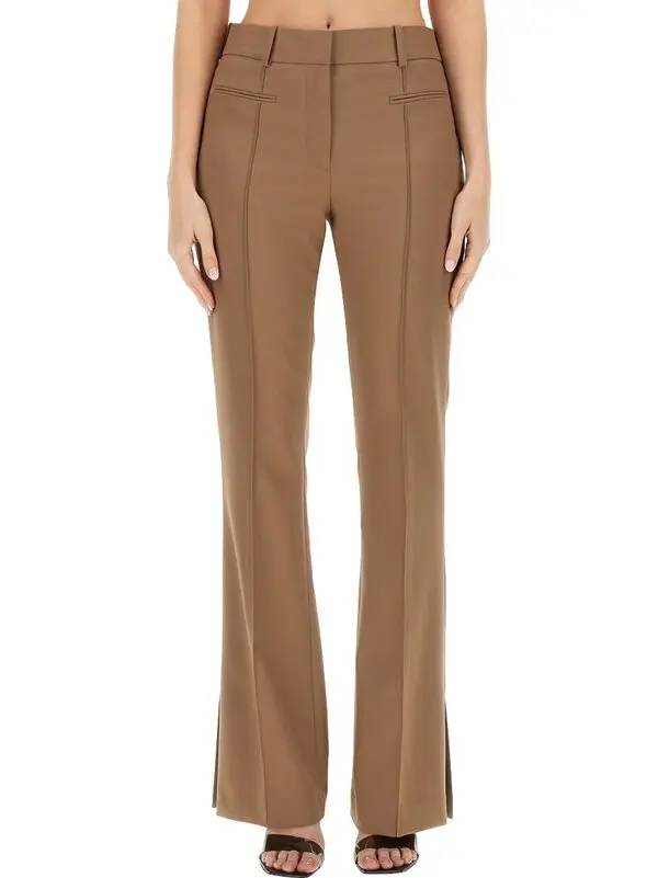 Helmut Lang Slim Fit Boot Cut Trousers - Beige