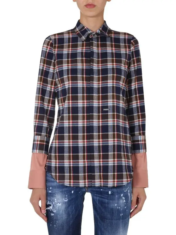 Dsquared2 Flannel Shirt - Blue
