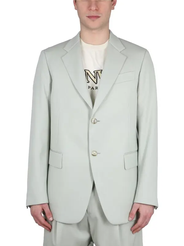 LANVIN Single-breasted Boxy Jacket - Green