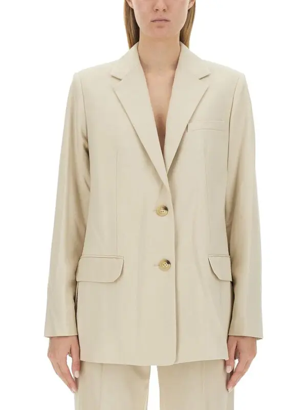Helmut Lang Jacket With Logo - Ivory