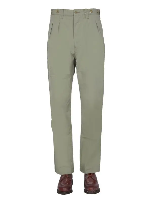 NIGEL CABOURN Oversized Fit Trousers - Military Green