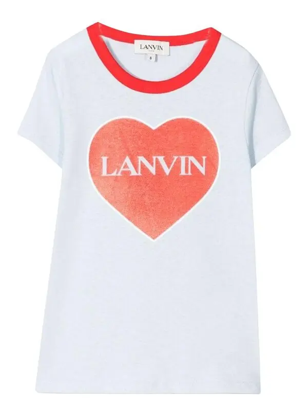 LANVIN T-shirt With Heart - Blue