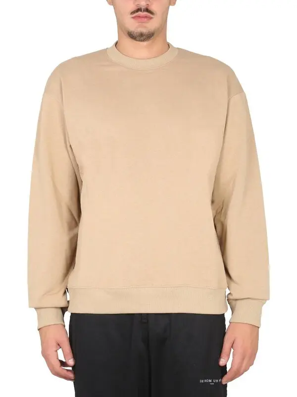 IH NOM UH NIT Crewneck Sweatshirt With Logo - Beige