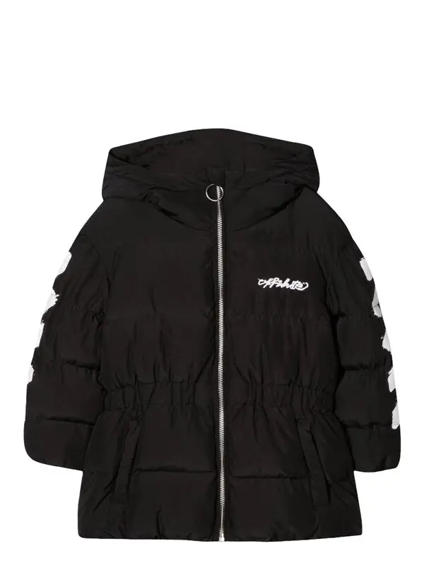 Off-White Piumino Con Zip Diag - Black