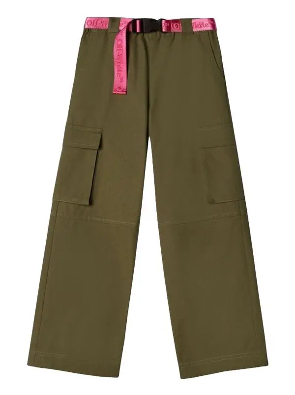 Off-White Cotton Cargo Pant - Multicolour