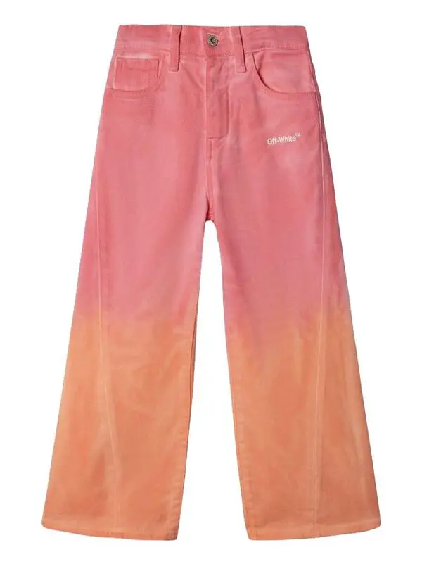 Off-White Wide Leg Pant - Multicolour