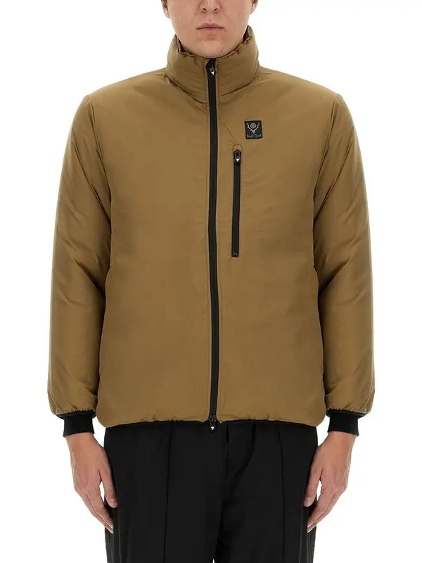 SOUTH2 WEST8 Jacket With Logo - Brown