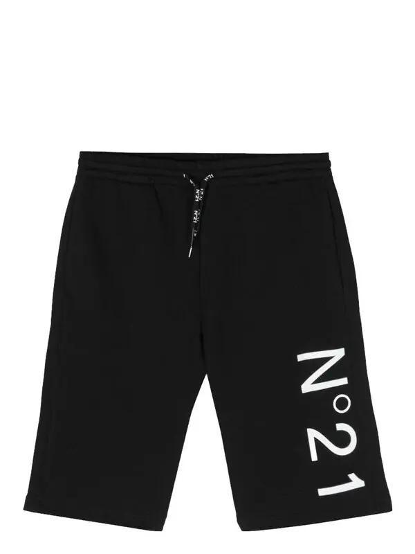 N°21 Bermuda Logo Shorts - Black