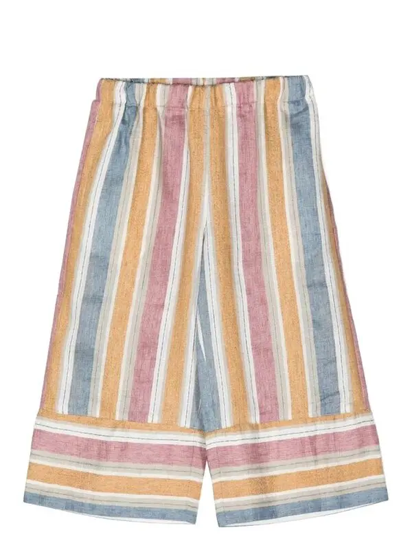 IL GUFO Striped Capri Pants - Multicolour