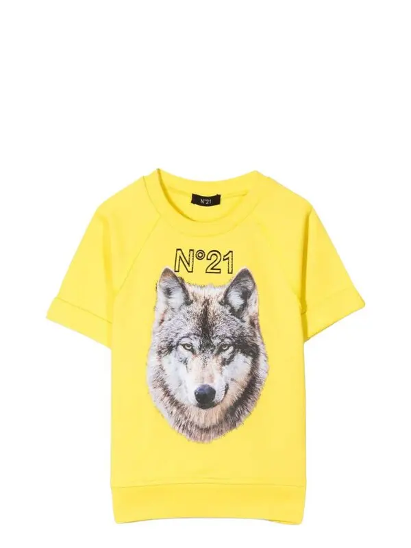 N°21 Printed Cotton Sweatshirt - Yellow