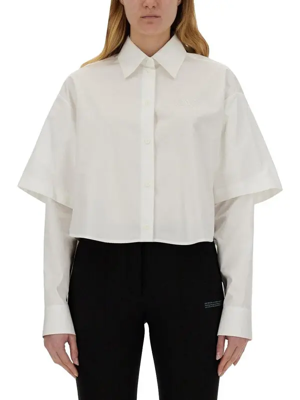 Off-White Poplin Shirt - White