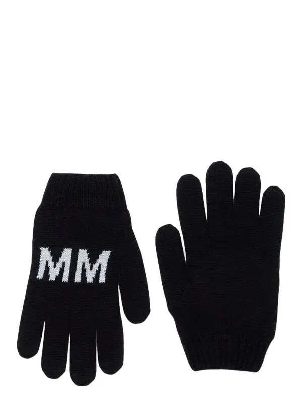 MAISON MARGIELA Embroidered Gloves - Black