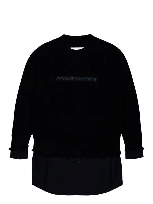 MAISON MARGIELA Mixed Media Pullover - Black