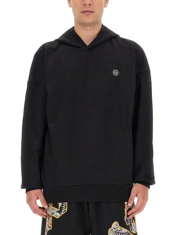 Philipp Plein Oversized Fit Hoodie - Black