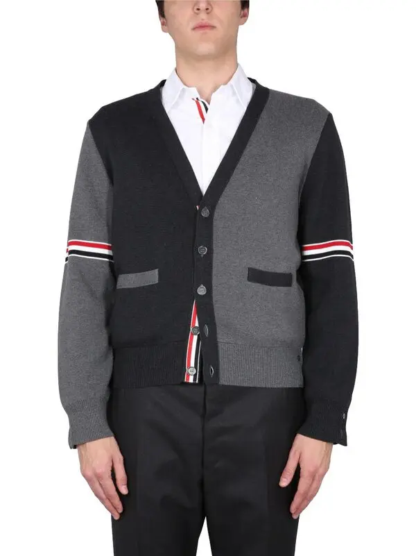 Thom Browne V-neck Cardigan - Grey