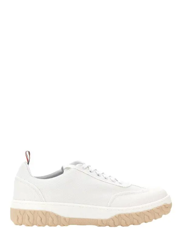 Thom Browne Cotton Canvas Sneakers - White