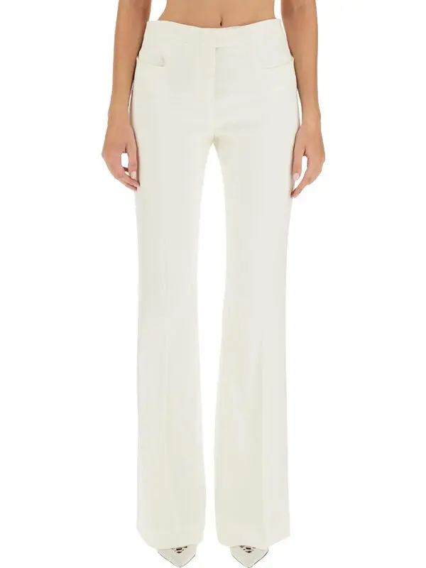 TOM FORD Flare Barathea Trousers - White