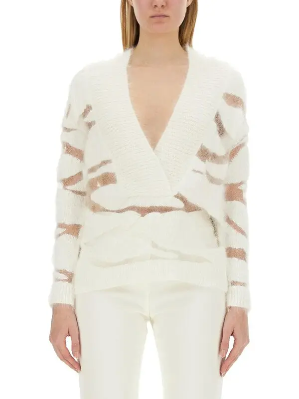 TOM FORD V-neck Angora-blend Sweater - Ivory