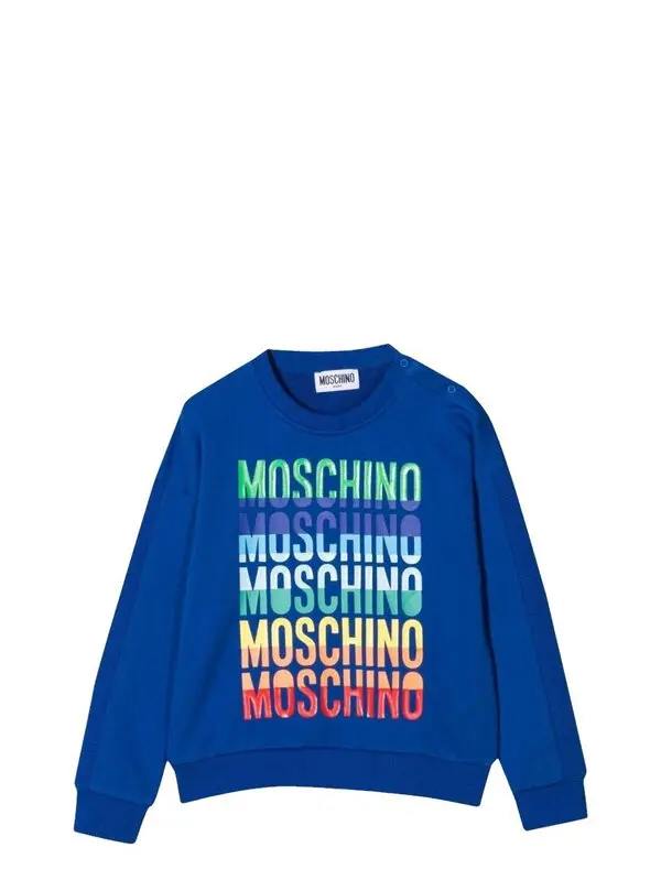 Moschino Cotton Logo Sweatshirt - Blue